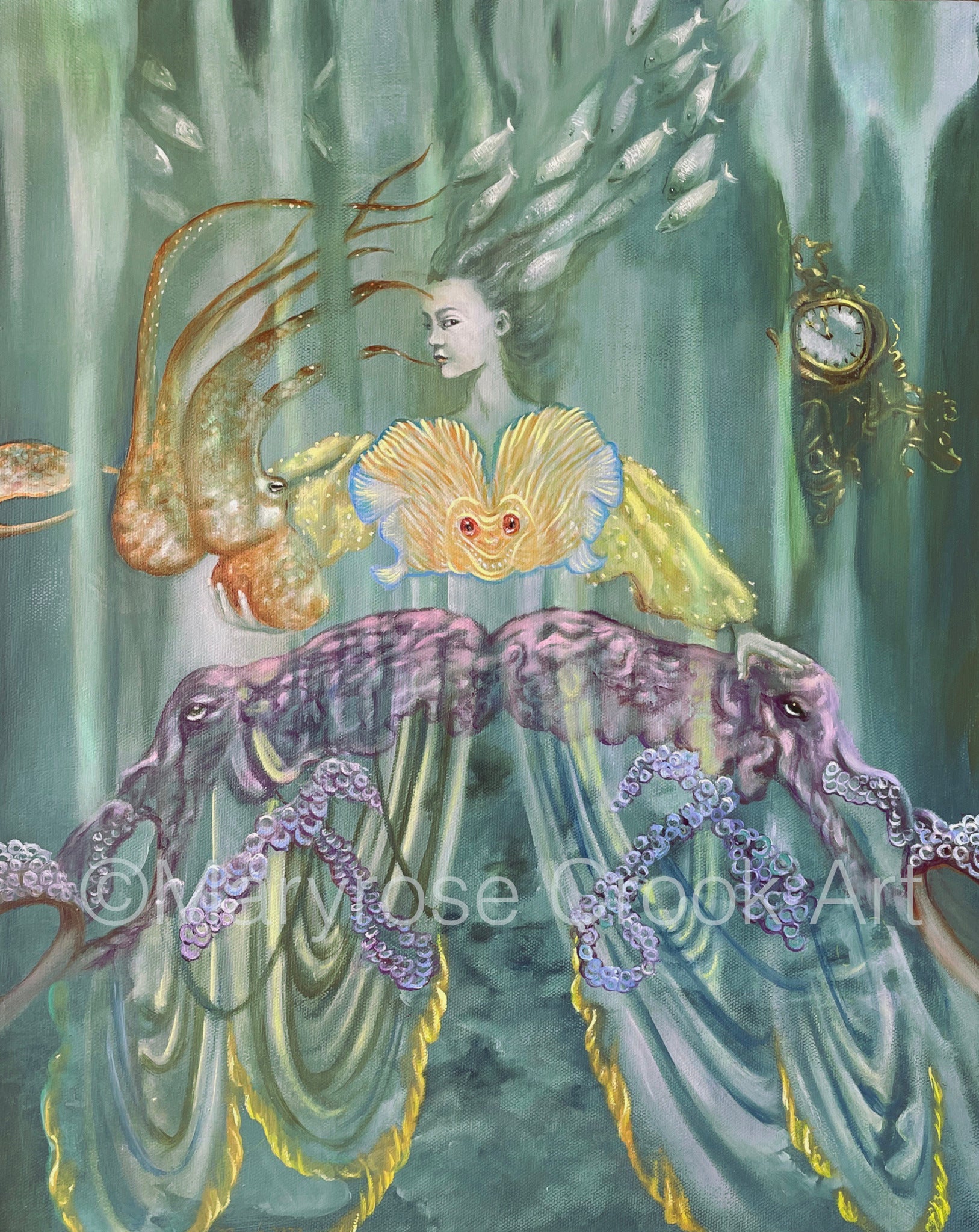 "Communion" 2022, original oil painting 20 x 16", 50.8 x 40.64 cms ...