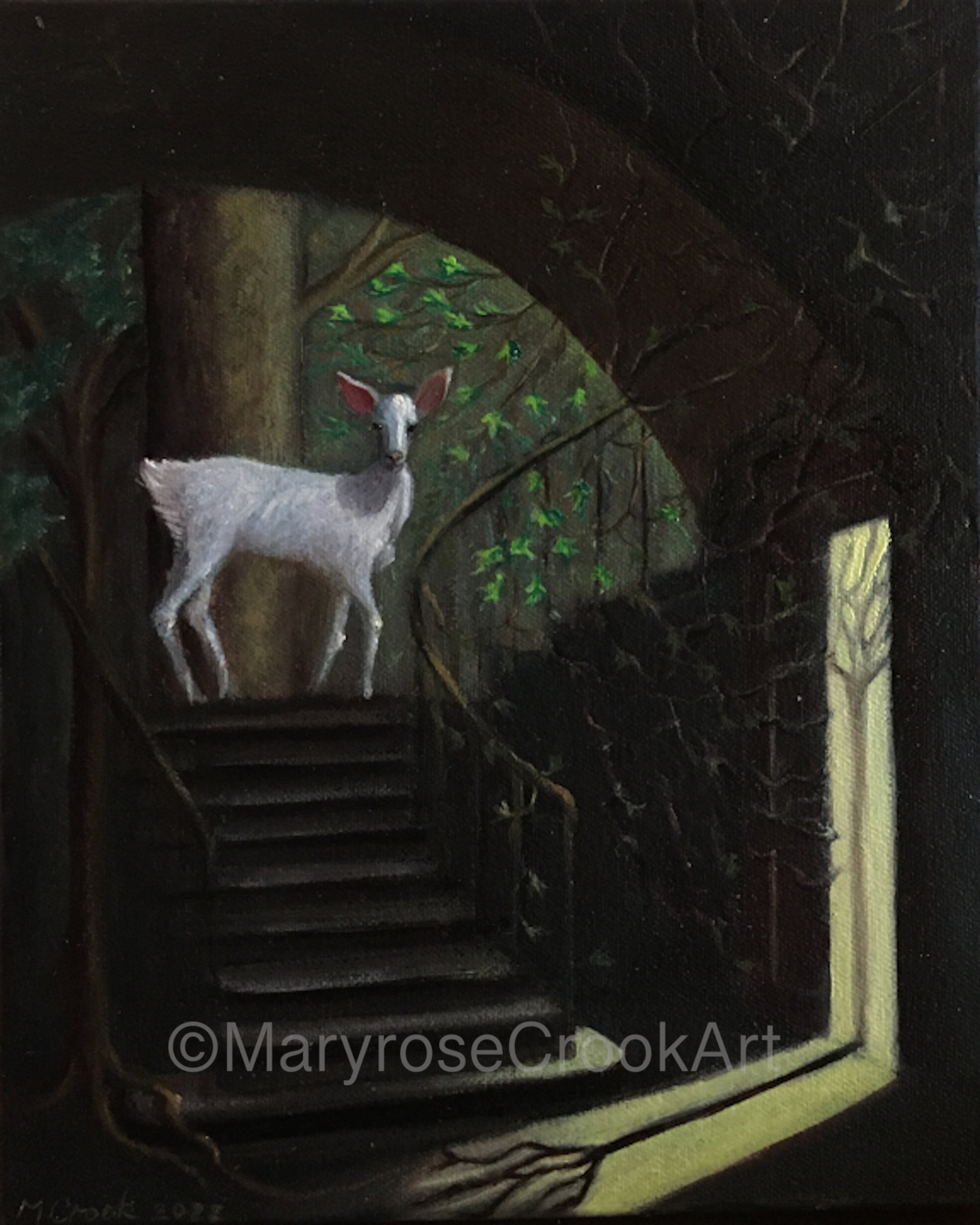 Return to the Wild, 2022, original oil painting 10 x 8", 25.4 x 20.32 ...