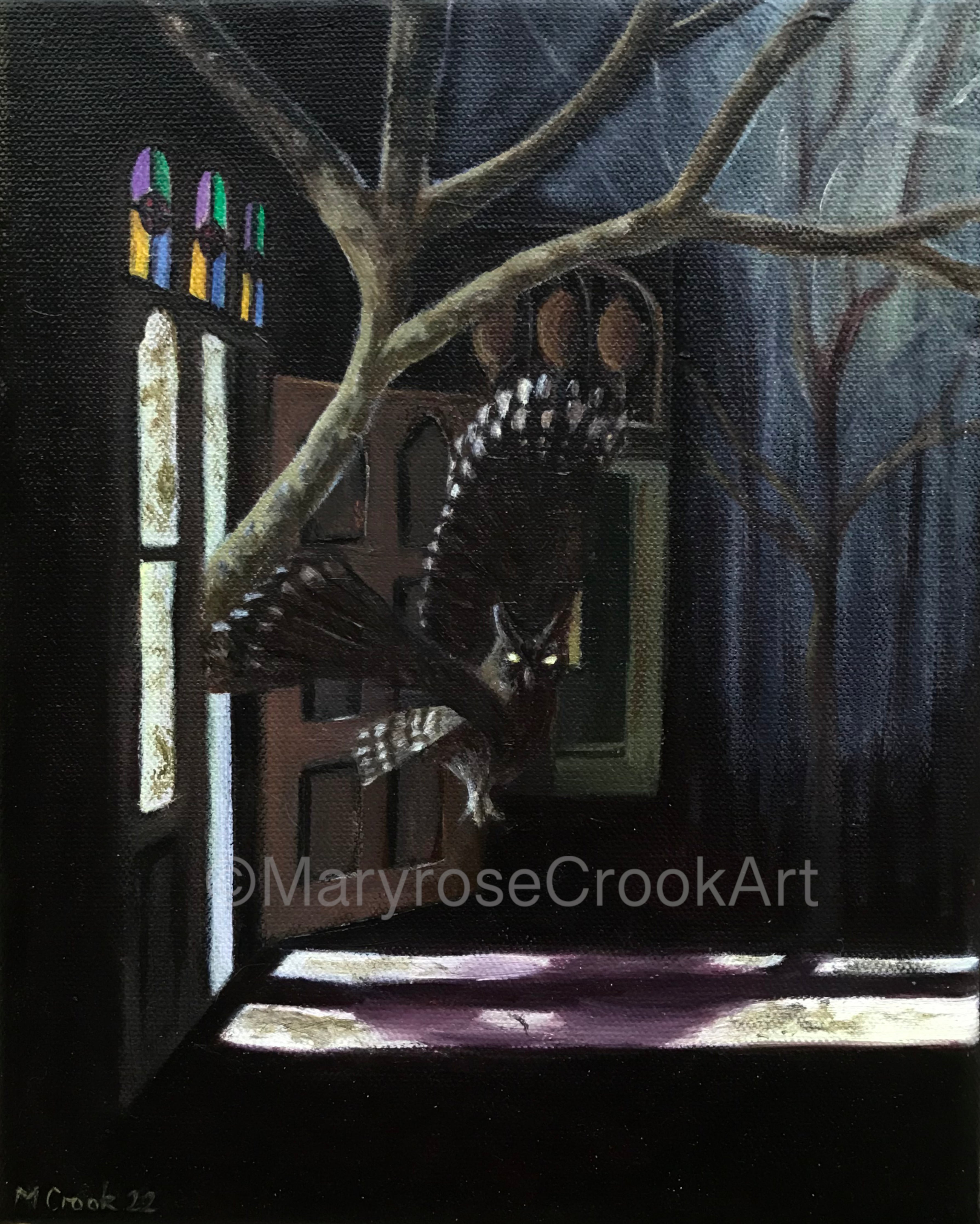 Abandoned to the Wild, 2022, original oil painting 10 x 8", 25.4 x 20 ...