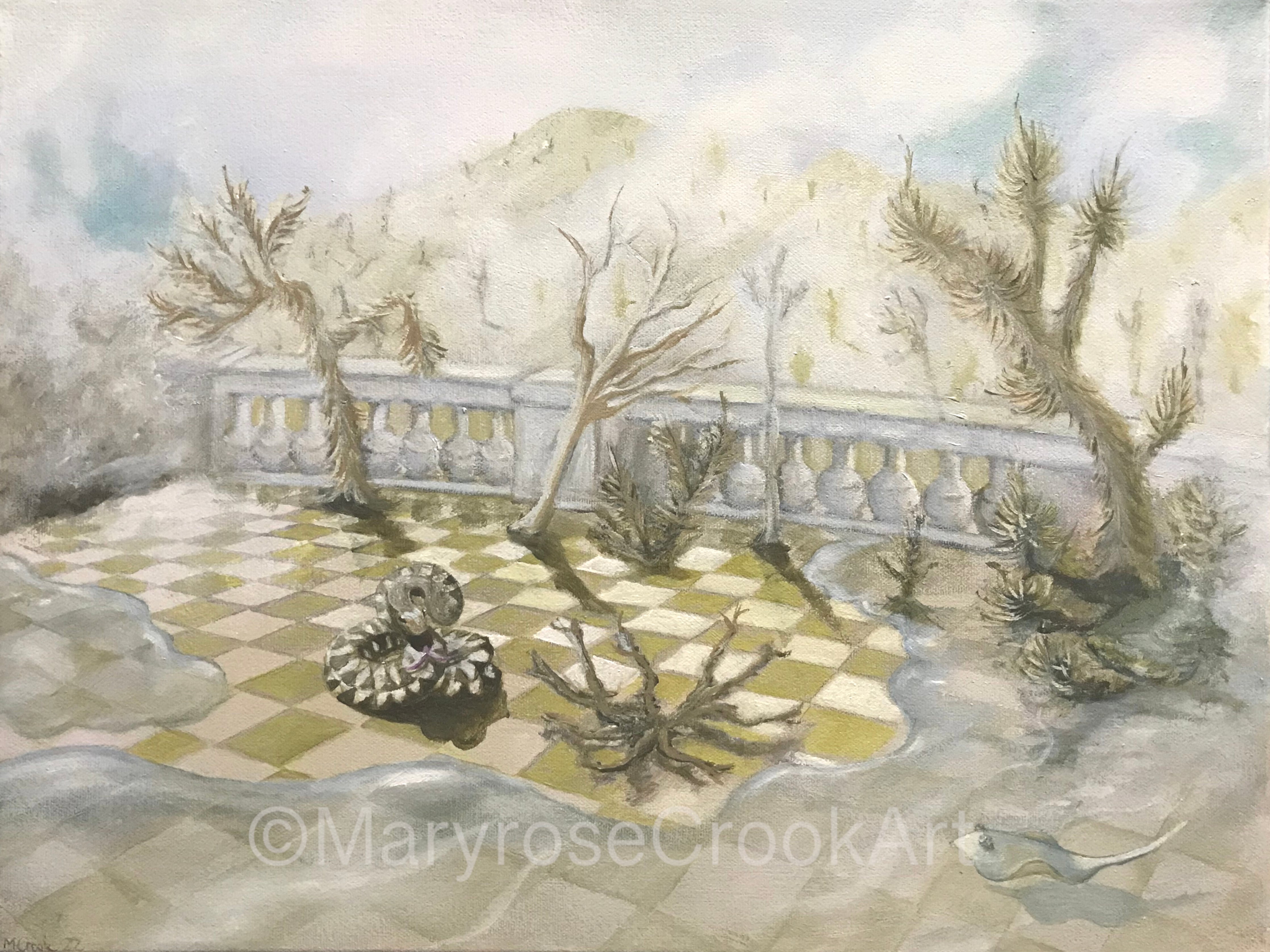 Aprés Nous Le Deluge, 2023, Maryrose Crook Art, original oil painting,